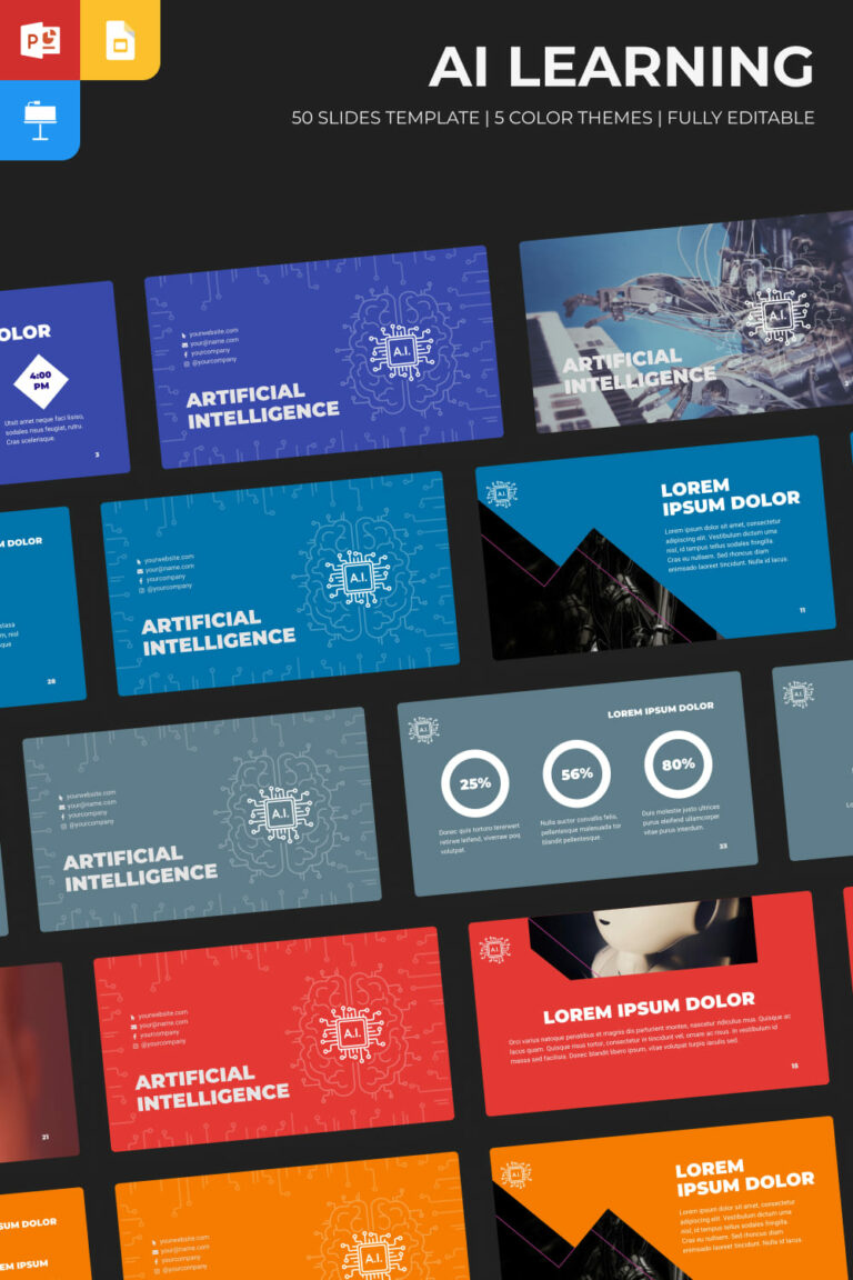 AI Learning Presentation Template – MasterBundles