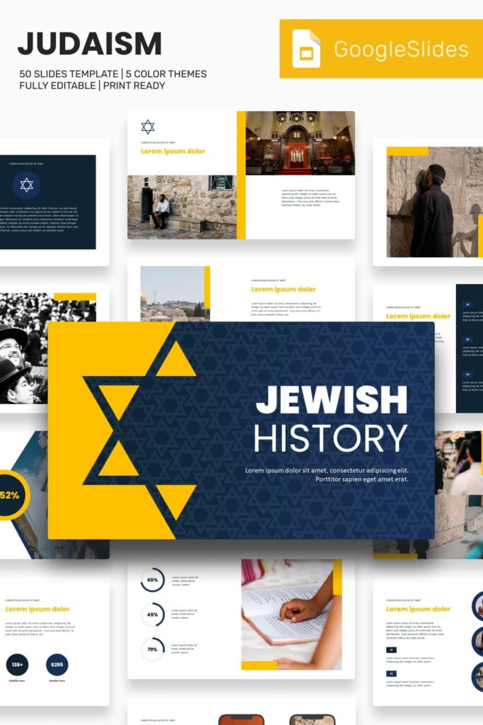 Judaism Presentation Google Slides Theme | Master Bundles