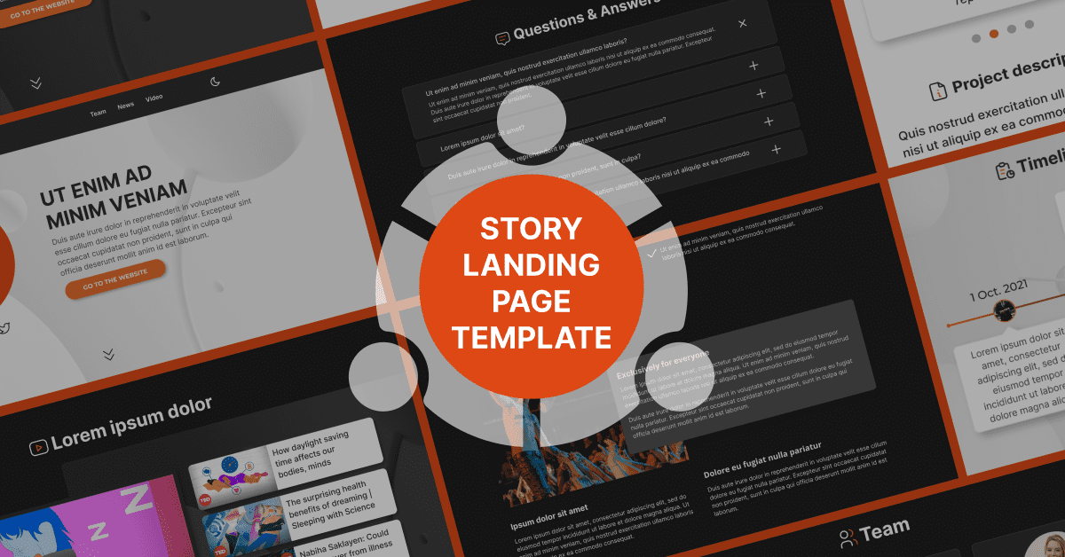Free Story Landing Page Template Design Figma – MasterBundles