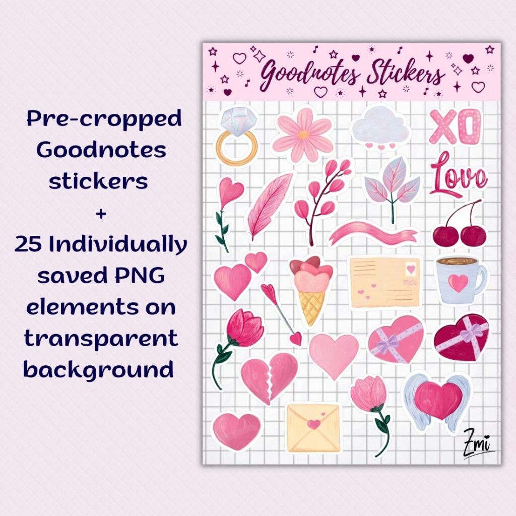Valentine's Day Digital Stickers Pack PNG - MasterBundles