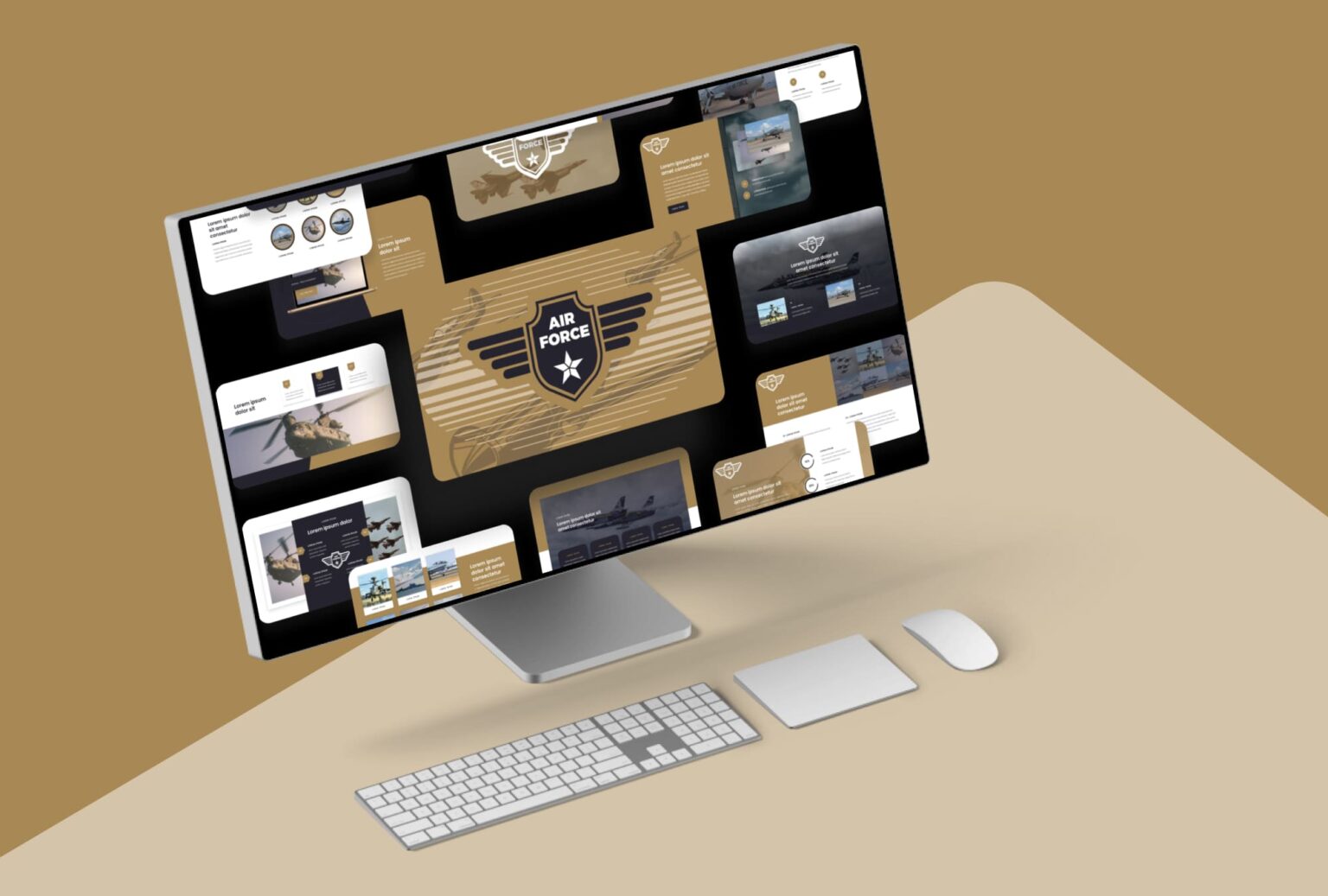 AirForce Military PowerPoint Template – MasterBundles