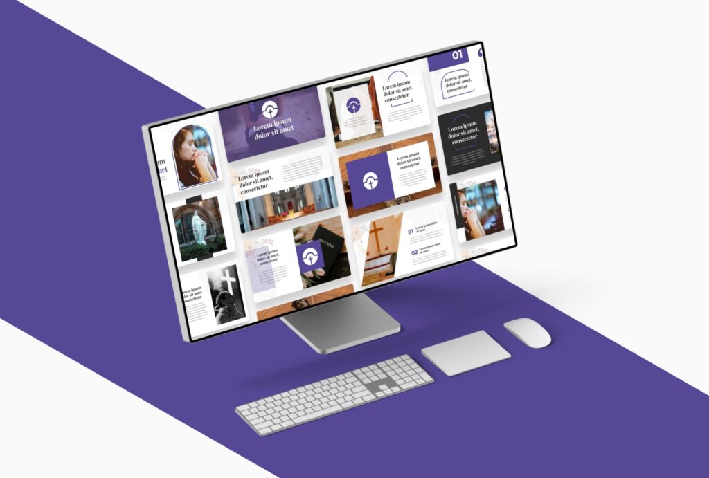 Christian Presentation Template: 50 Slides PPTX, KEY, Google Slides ...