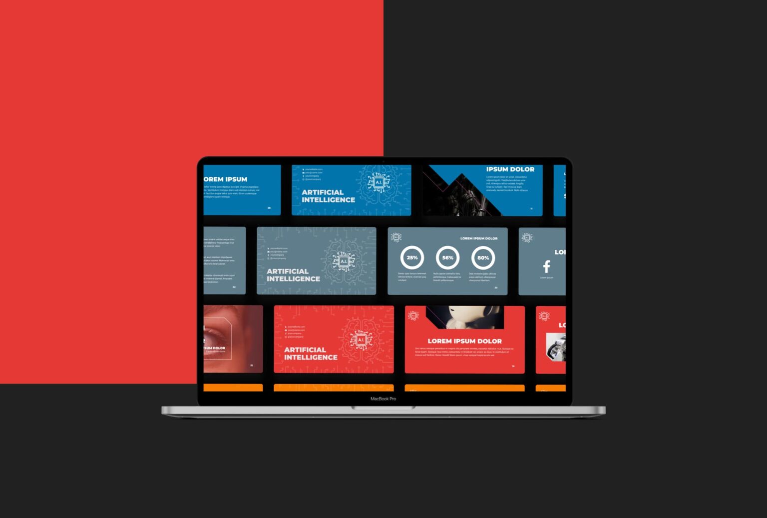 AI Learning Presentation Template – MasterBundles