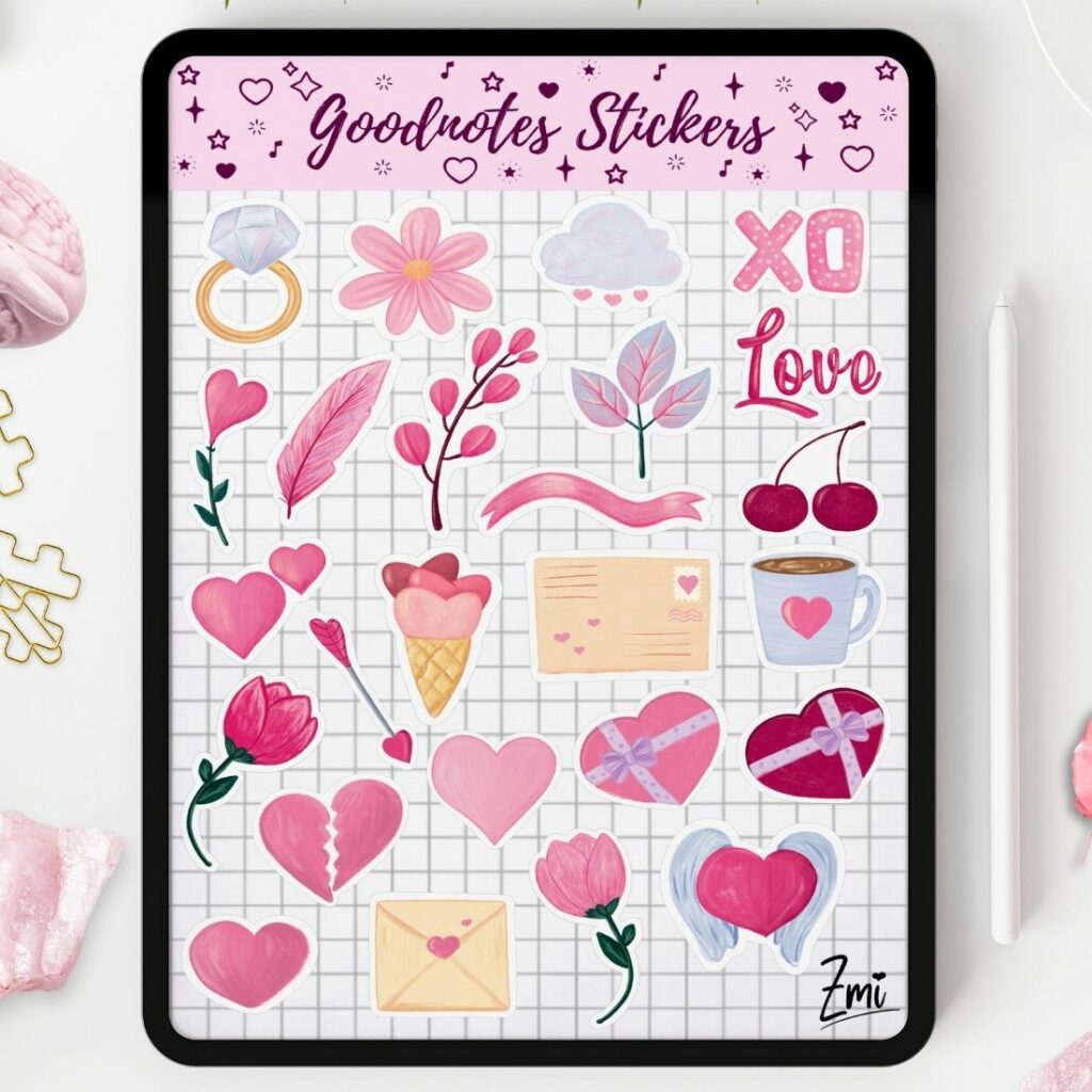 Valentine's Day Digital Stickers Pack PNG - MasterBundles