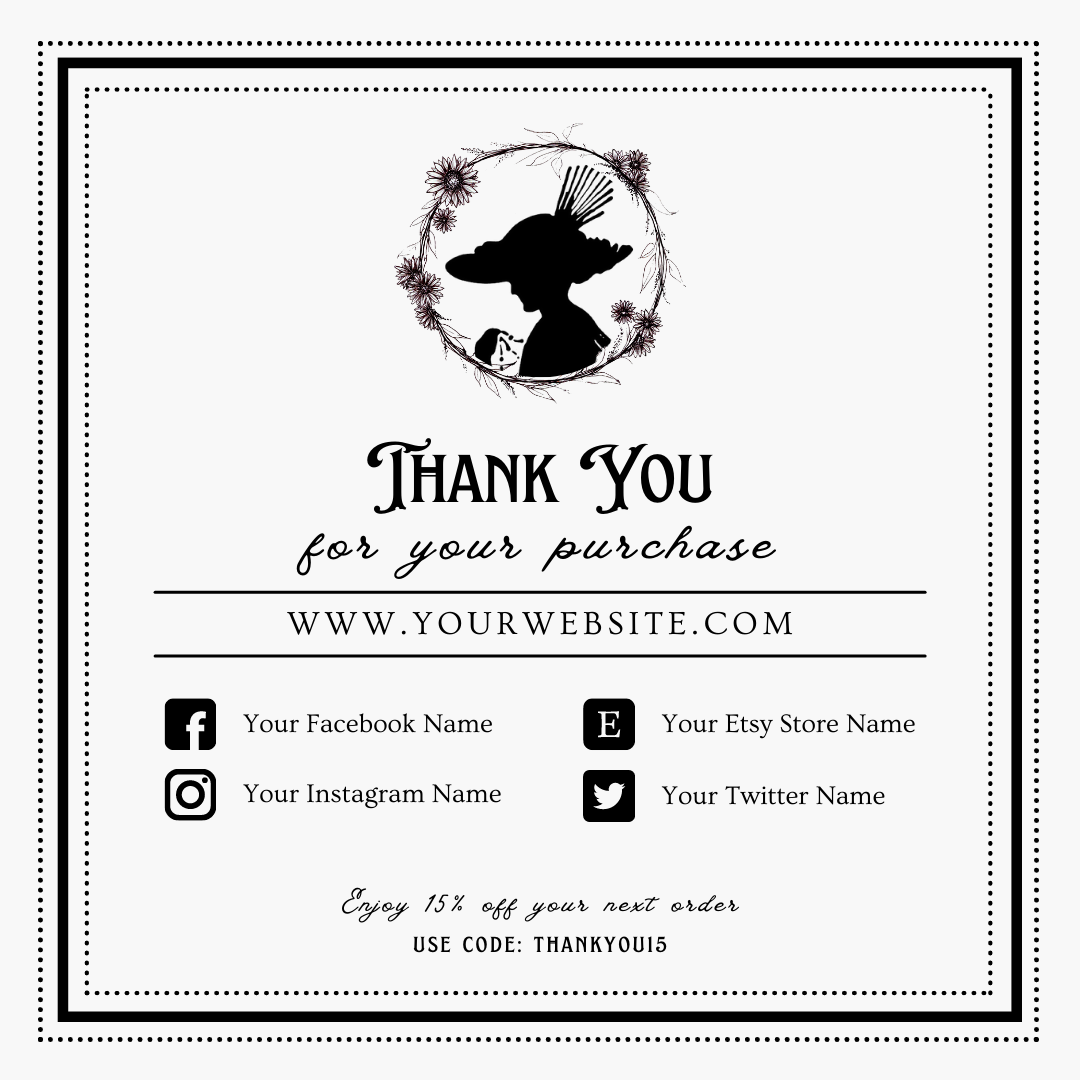 7 Elegant Thank You Cards Template Lady Whistledown Society Papers 
