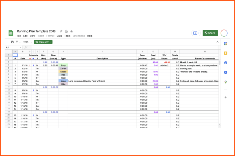 10+ Best Free Google Sheets Workout Planner Templates for 2022