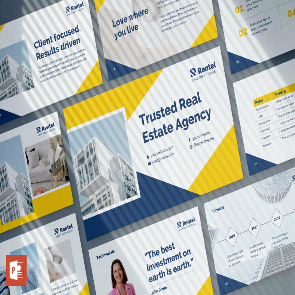 Apartment Rental PowerPoint Presentation Template – MasterBundles