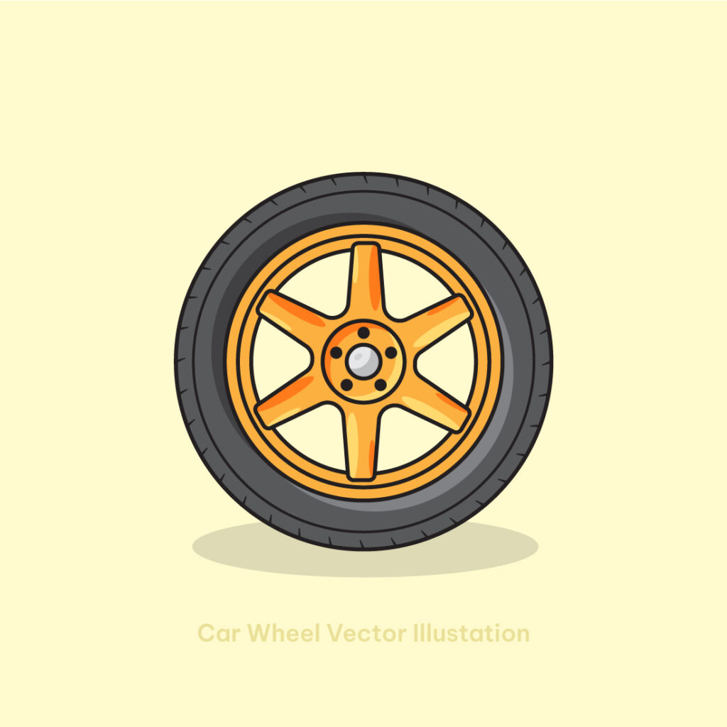 Car Wheel Vector Illustration - MasterBundles