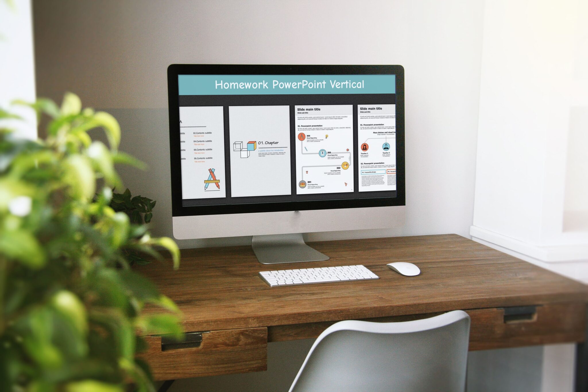 Homework PowerPoint Vertical – MasterBundles