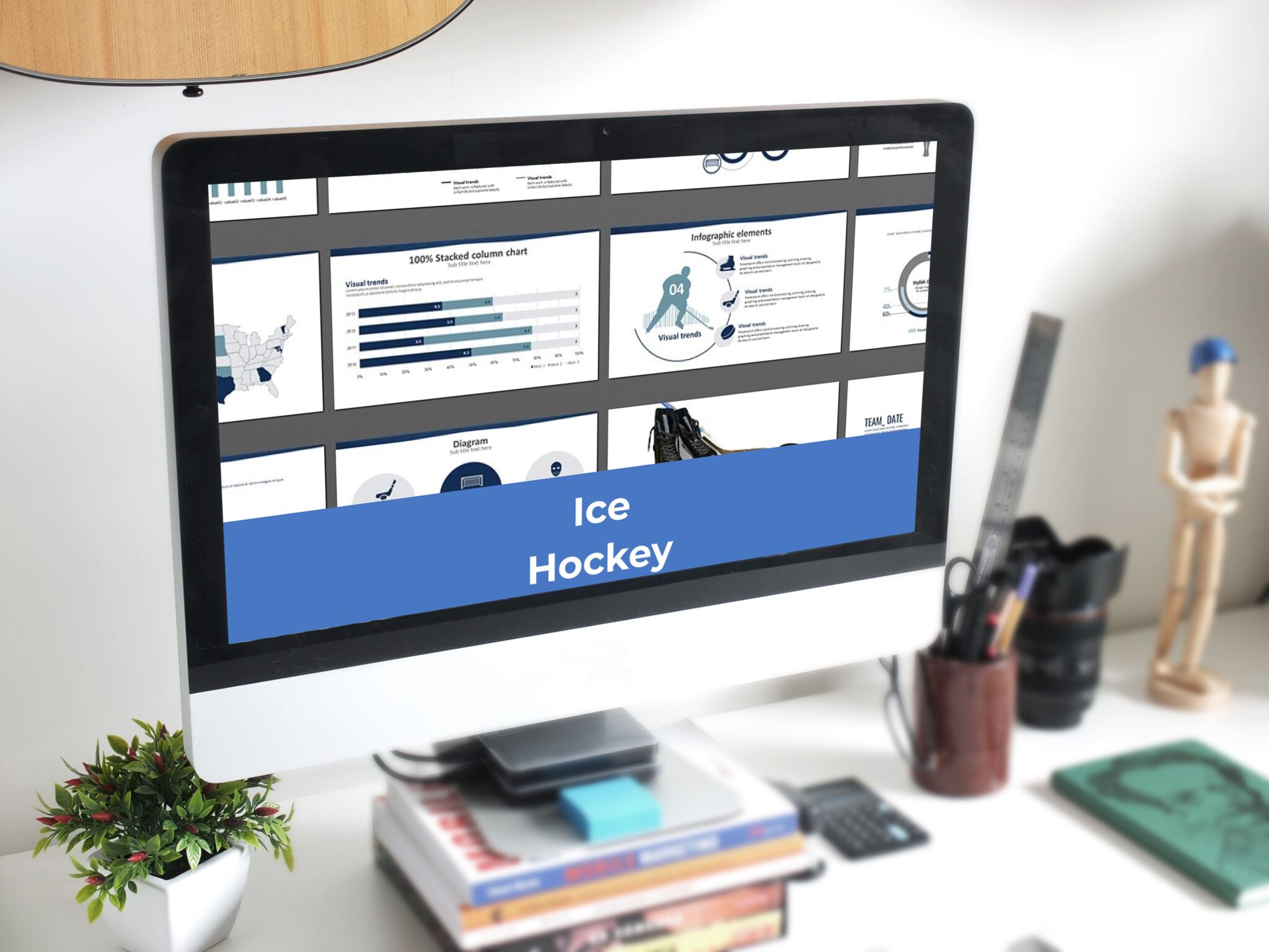 Ice Hockey Powerpoint Template – MasterBundles
