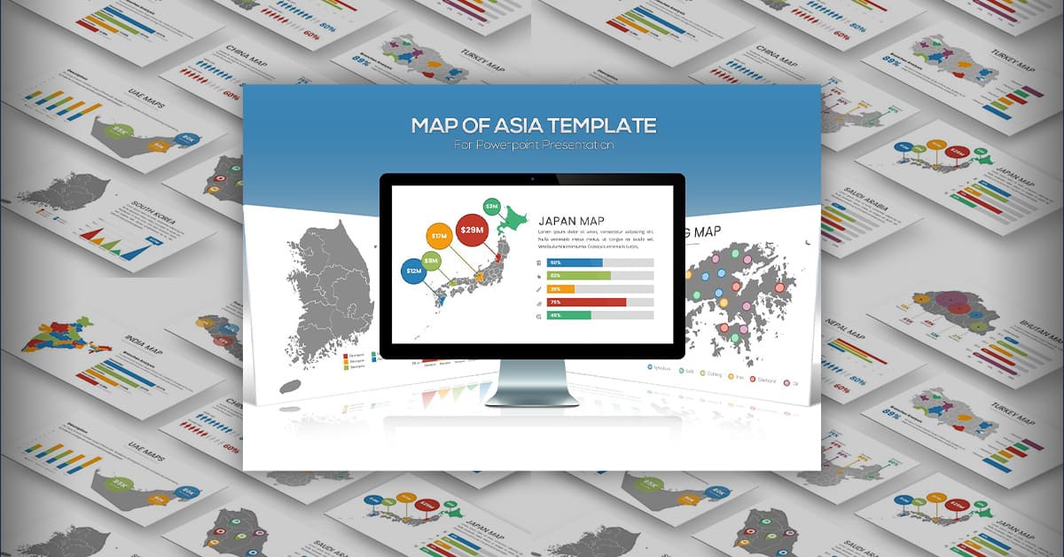 Asia Maps Powerpoint Template – MasterBundles