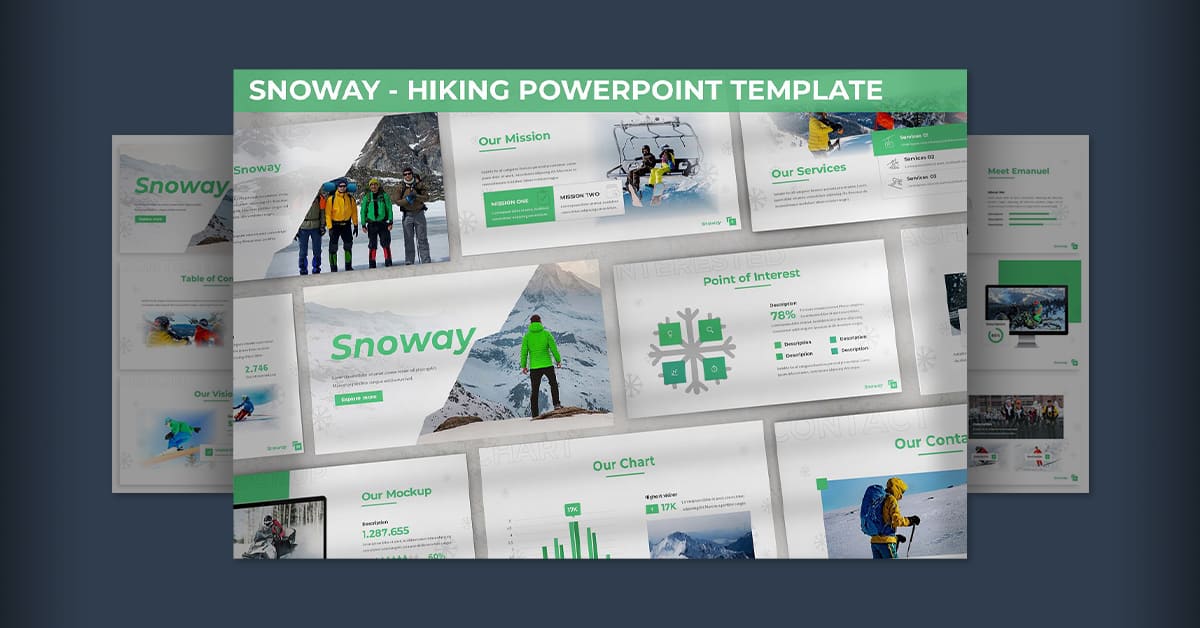 Snoway - Hiking Powerpoint Template – MasterBundles