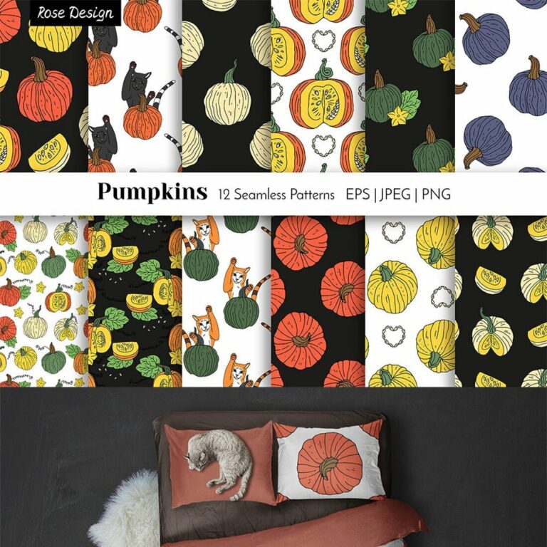 Fall Patterns Design Illustration - MasterBundles