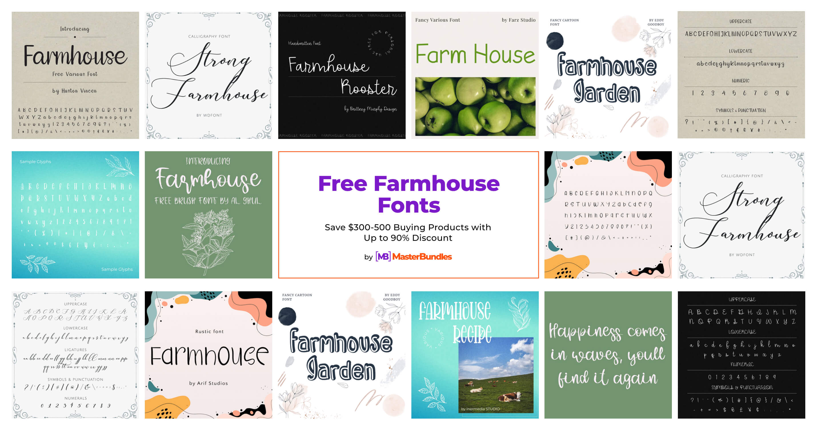 18+ Free Farmhouse Fonts 2025 - MasterBundles