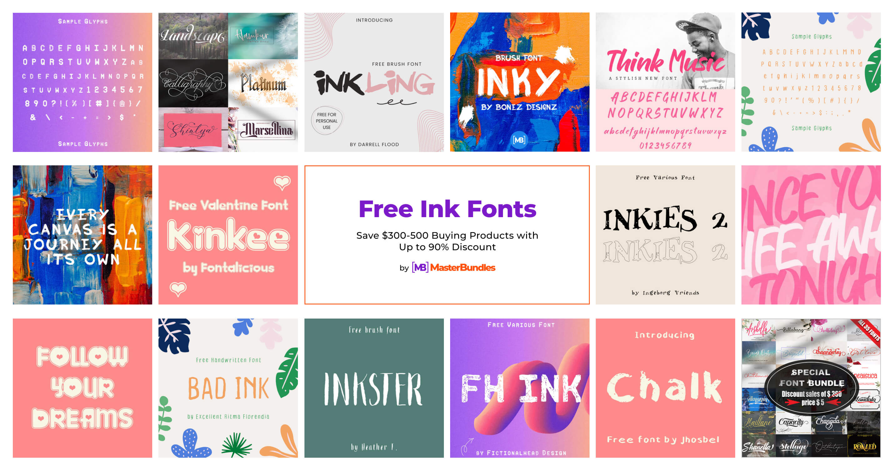 14+ Free Ink Fonts 2025 - MasterBundles