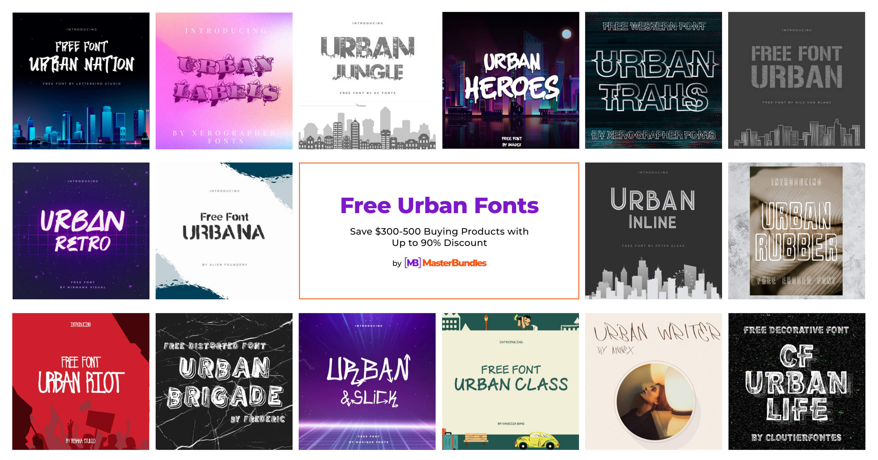 21+ Free Urban Fonts 2025 - MasterBundles