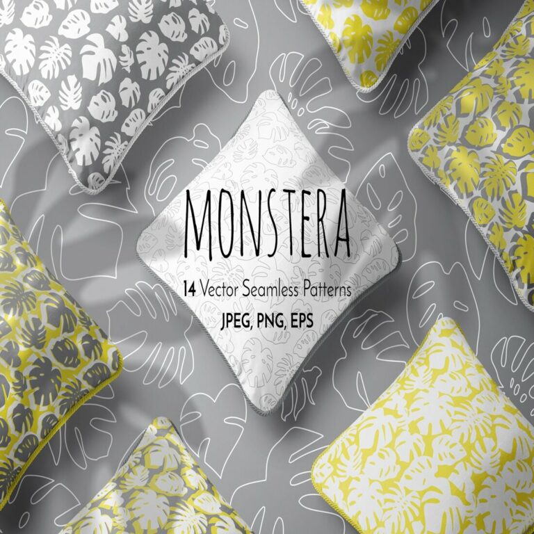 Monstera Leaf Tropical Patterns – MasterBundles