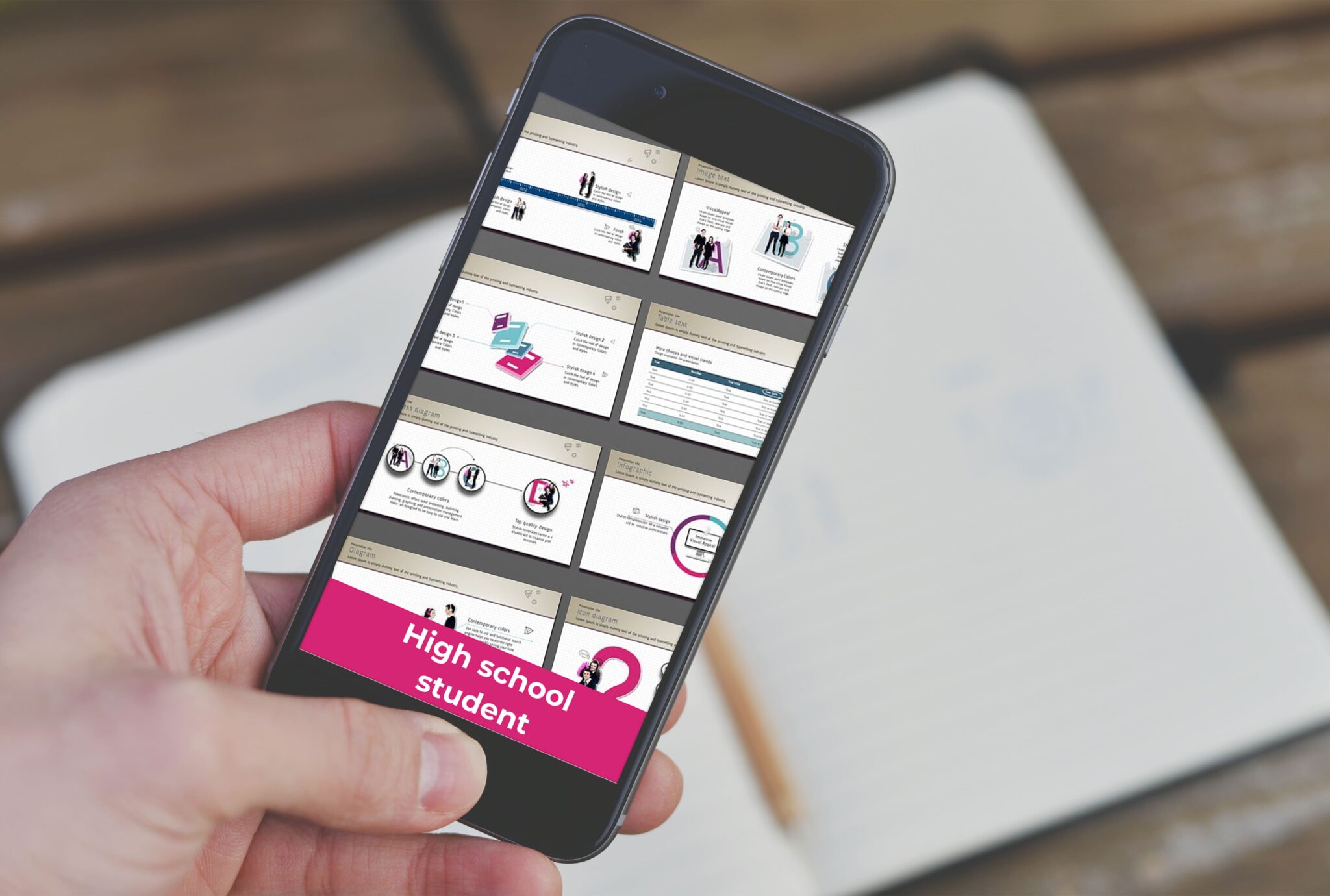 High School Student Powerpoint Template – MasterBundles