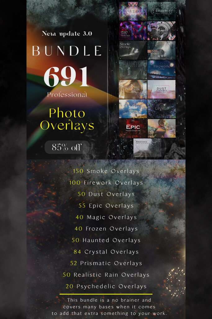 691 Professional Photo Overlays Bundle - MasterBundles
