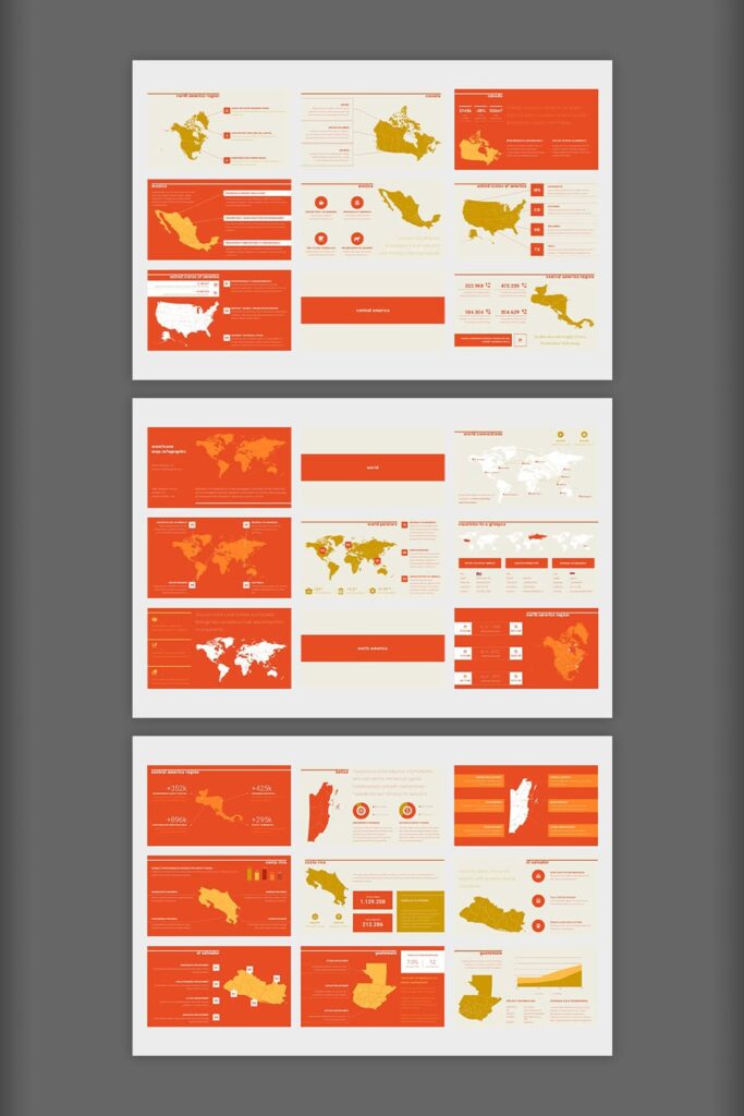 Americane : Region Map Powerpoint – MasterBundles