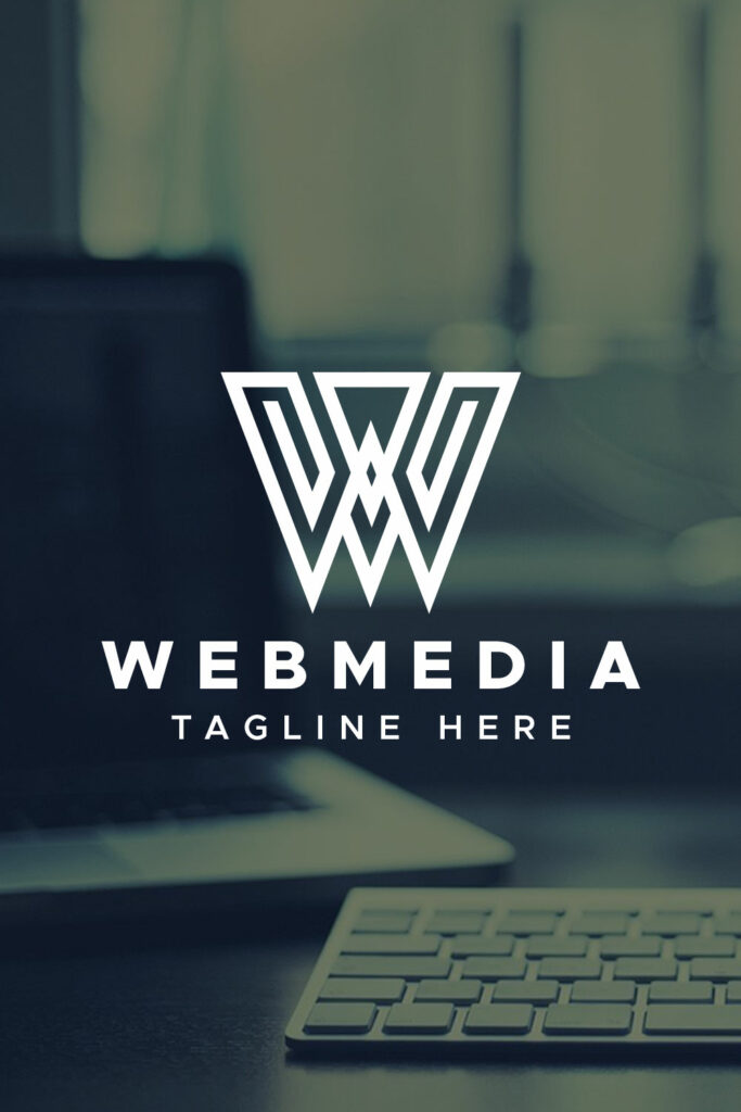 Webmedia 5 Style W Letter Logo Design Template - MasterBundles
