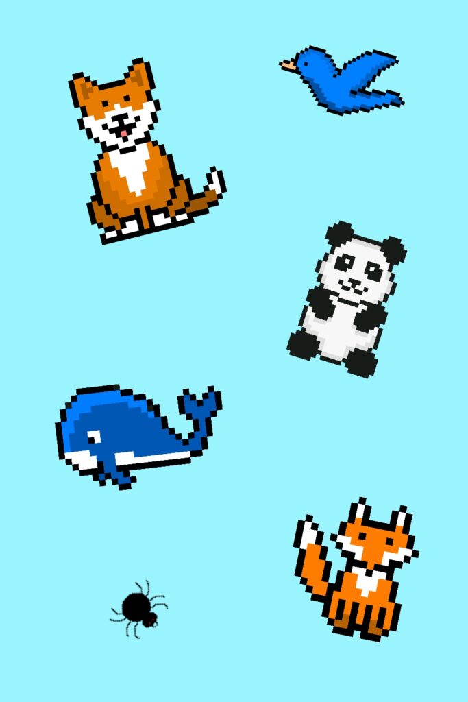 13 Cute Pixel Animal Animation Video On Green Screen (Mp4) - MasterBundles