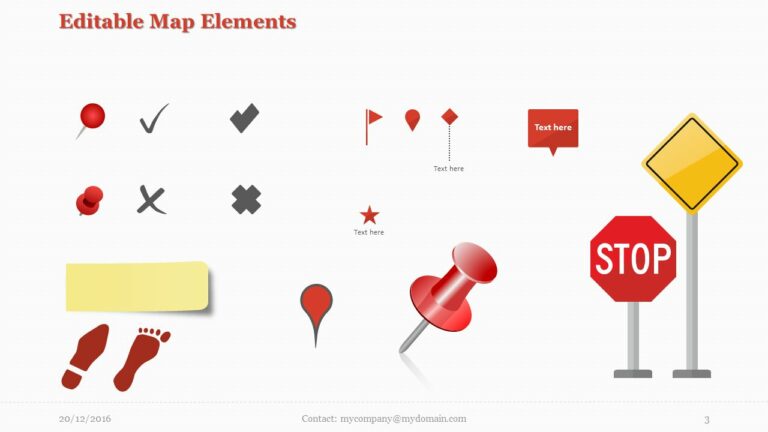 Editable USA Map with Elements.PP – MasterBundles