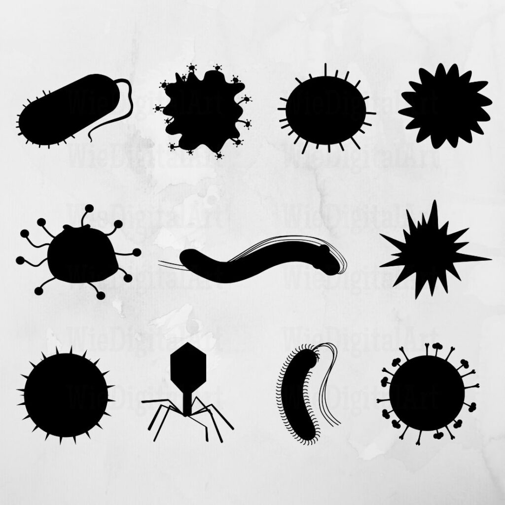 Bacteria Virus SVG – Bacteria Virus Silhouette – Bacteria Virus Bundle ...