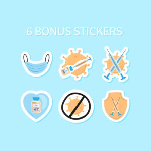 15 Vaccination stickers - MasterBundles