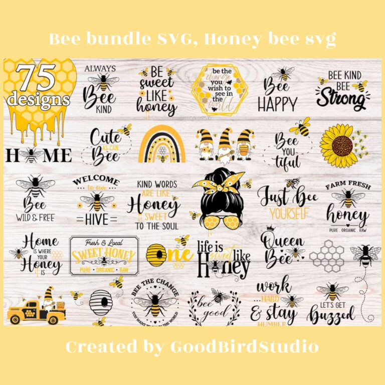 Bee Bundle SVG, Honey Bee SVG – MasterBundles
