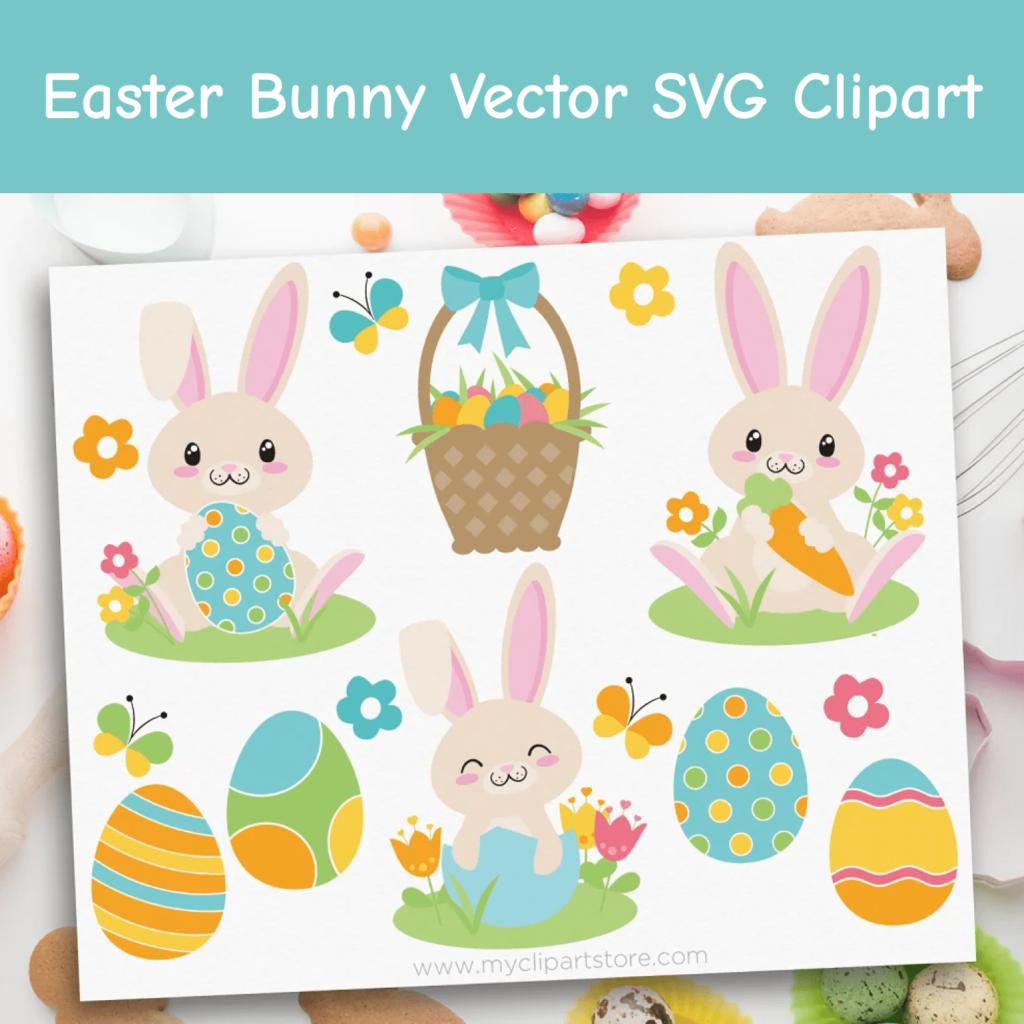 Easter Bunny Vector SVG Clipart | Master Bundles