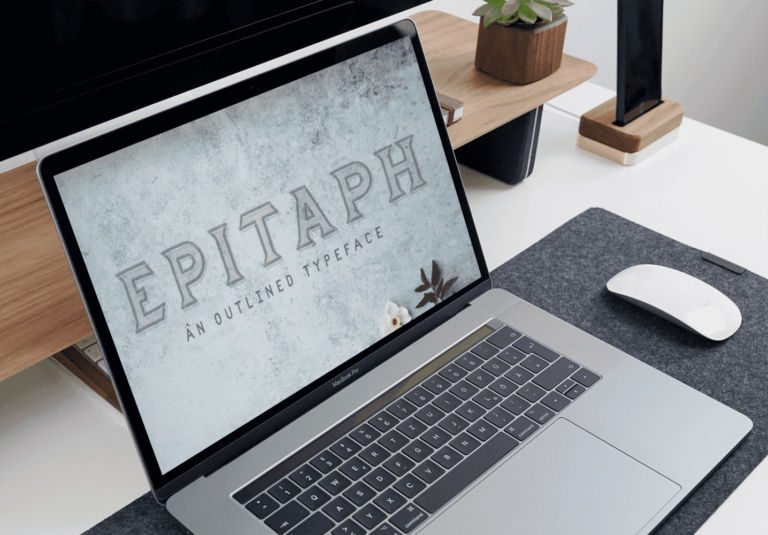 Epitaph Outlined Typeface – MasterBundles