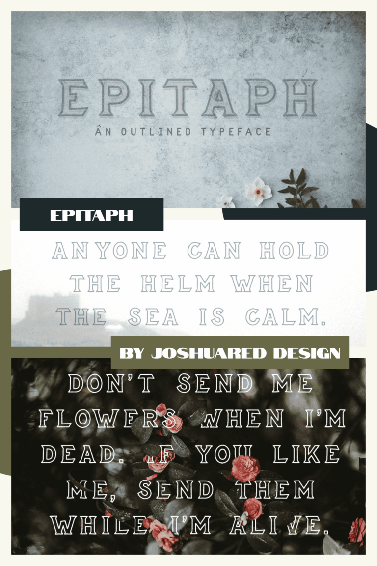 Epitaph Outlined Typeface – MasterBundles