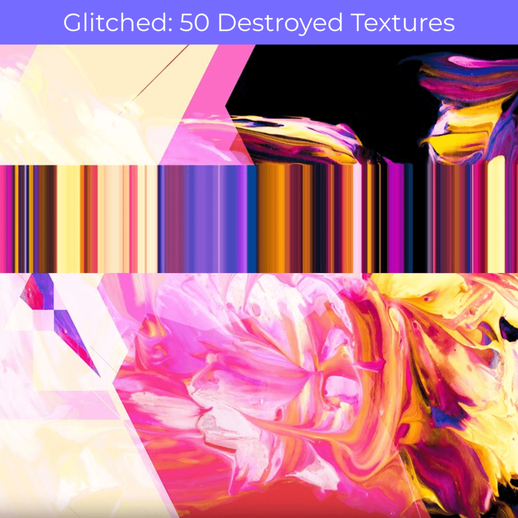 Glitched: 50 Destroyed Textures – MasterBundles