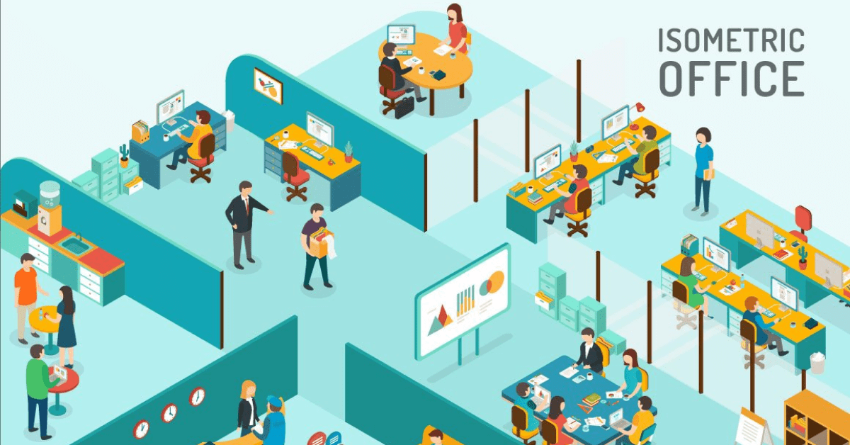 Isometric Office – MasterBundles