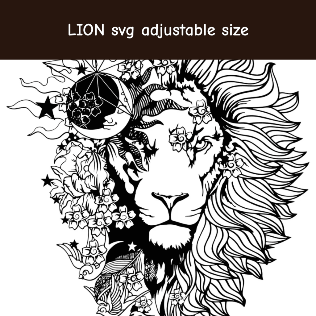 Lion SVG Adjustable Size – MasterBundles
