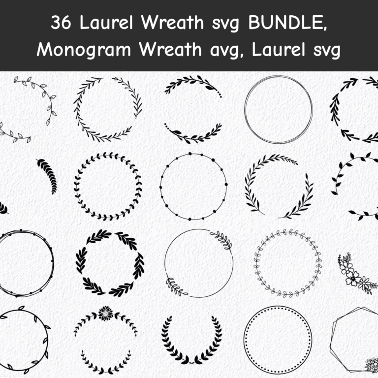 Wreath Bundle - Round Wreath SVG Files - Round SVG Files – MasterBundles