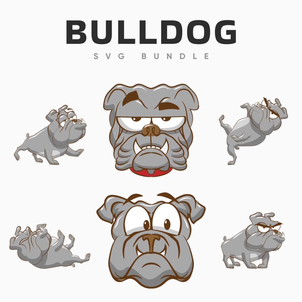 Bulldog SVG Bundle: 8 Files – MasterBundles