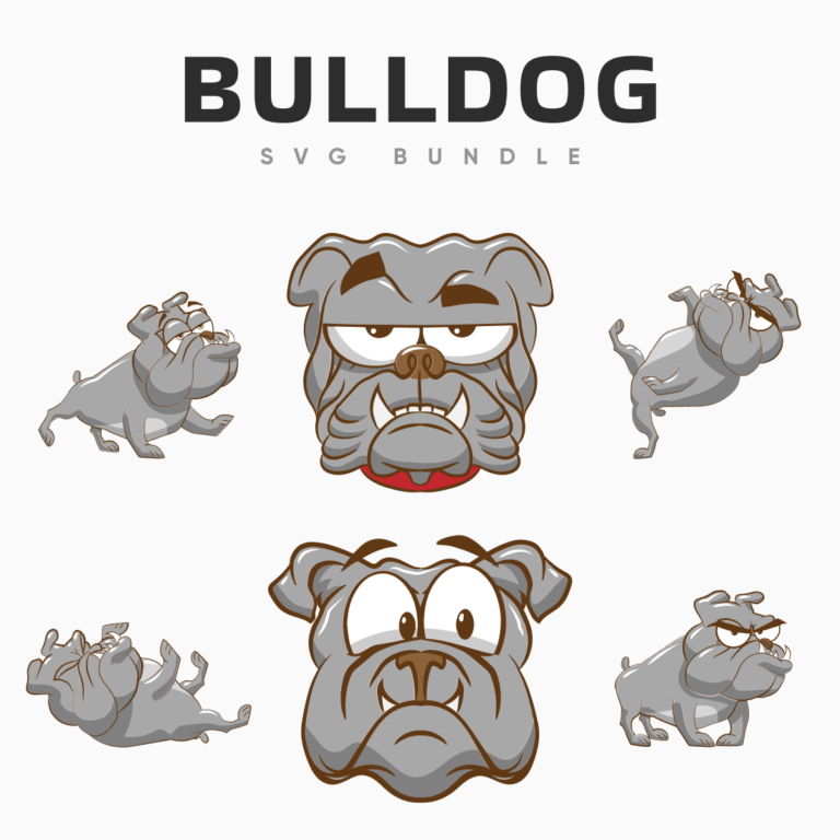 Bulldog SVG Bundle: 8 Files – MasterBundles