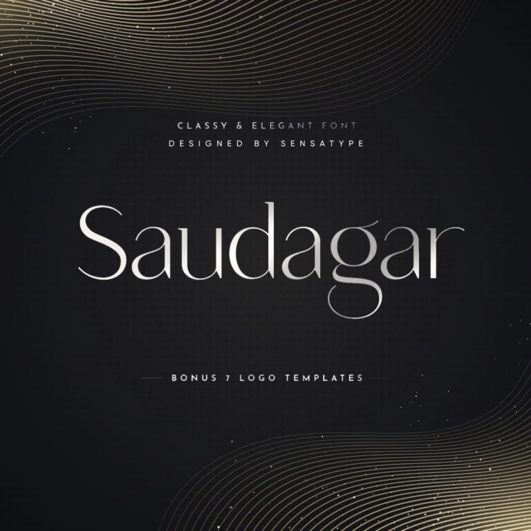 Saudagar Display Font + 7 Bonus Logo – MasterBundles