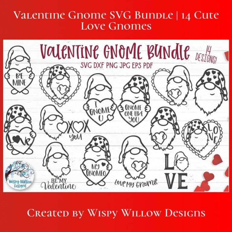 Love Gnomes, Valentine's Day SVG Bundle – MasterBundles