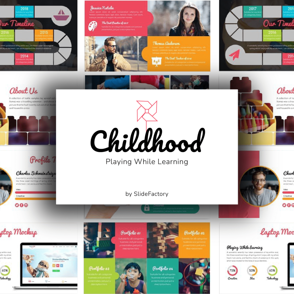 Childhood - Playful Keynote Template – MasterBundles