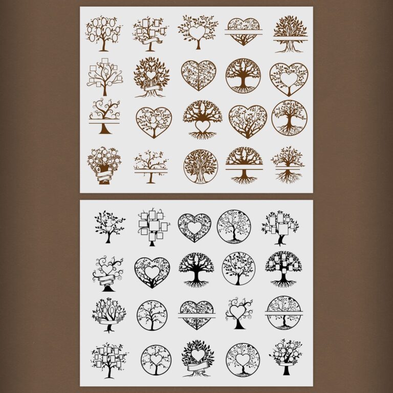 Heart Family Tree SVG (Template Cricut) Bundle - MasterBundles