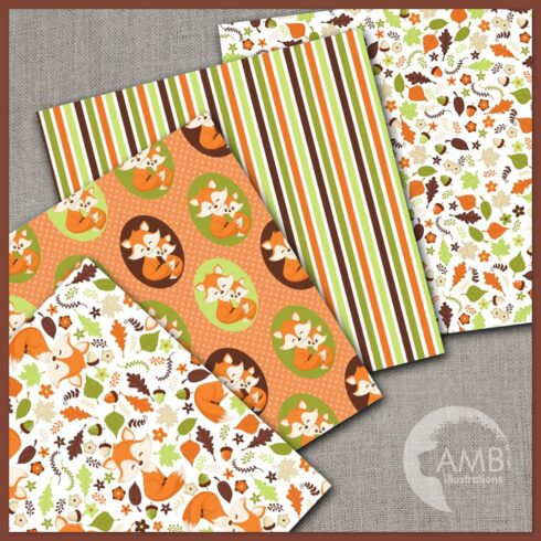Fox Digital Paper and Clipart – MasterBundles