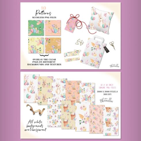 Easter Bunny Patterns Eggs Spring – MasterBundles