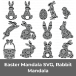 Easter Mandala SVG, Rabbit Mandala – MasterBundles