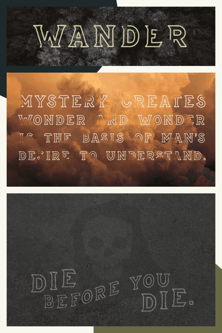 Epitaph Outlined Typeface – MasterBundles