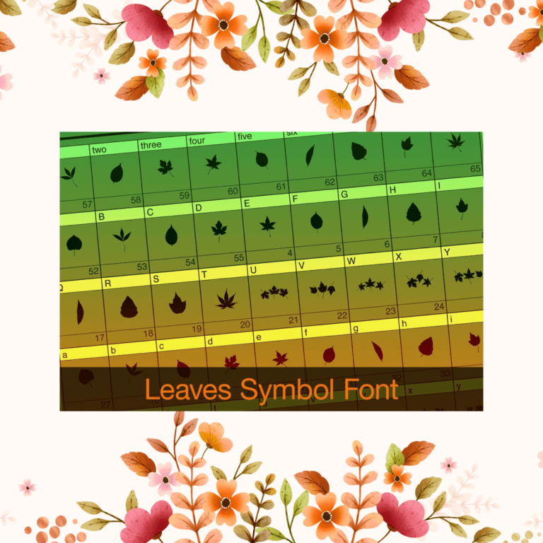 Leaves Symbol Font – MasterBundles