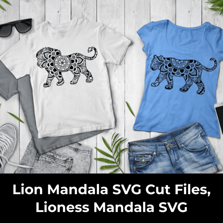 Lion Mandala SVG Cut Files, Lioness Mandala SVG – MasterBundles