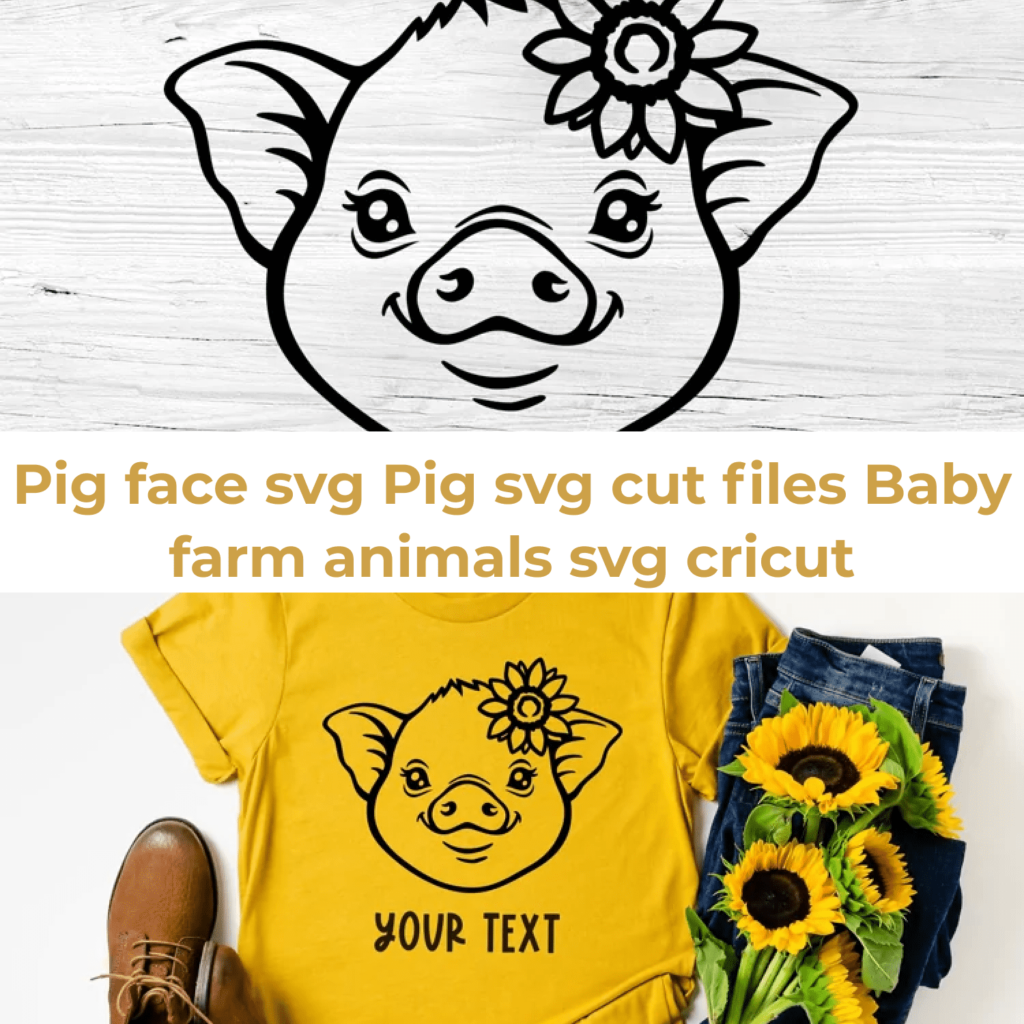 Pig Face SVG Pig SVG Cut Files Baby Farm Animals SVG Cricut – MasterBundles